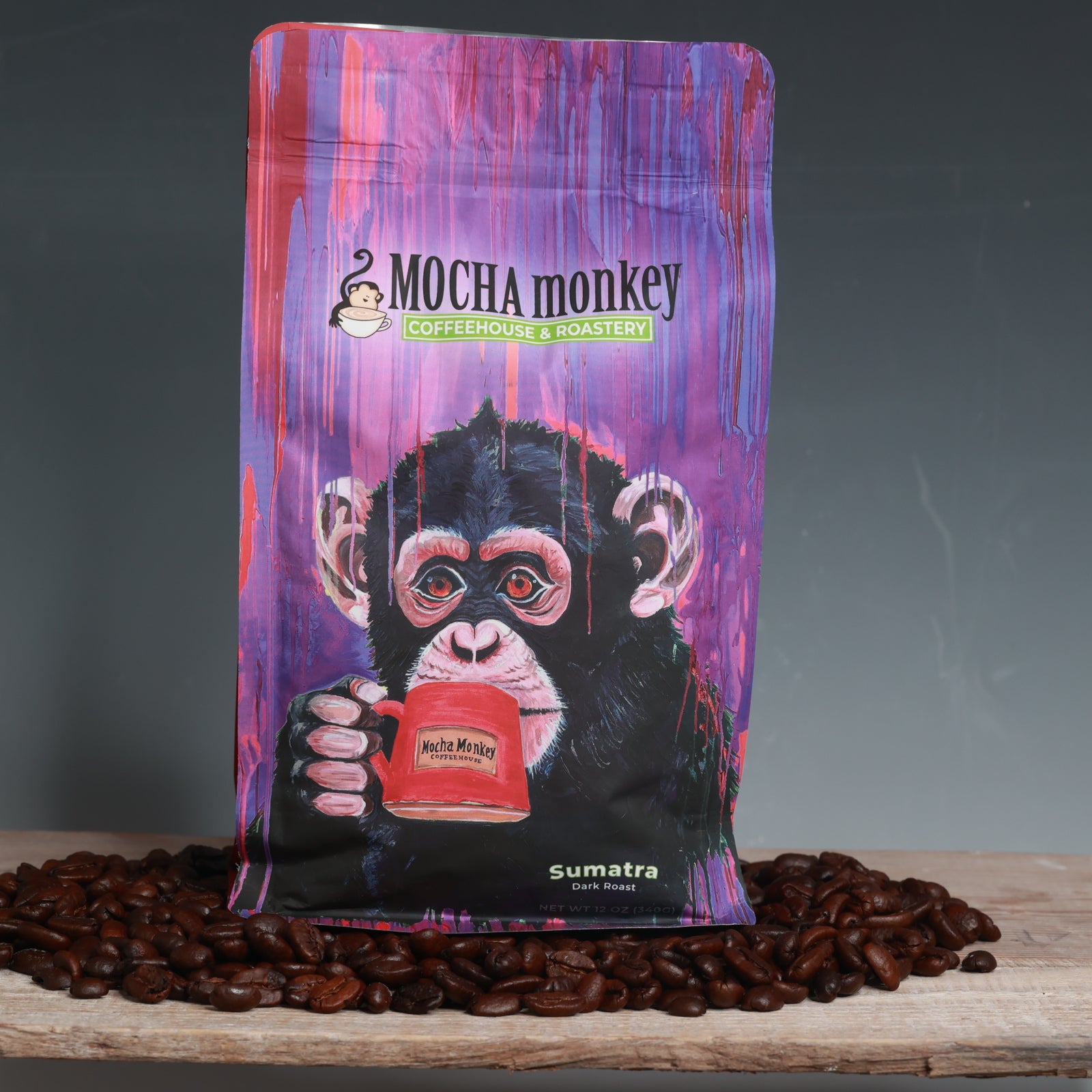 Mocha Monkey Sumatra Dark Roast - Fair Trade Organic Coffee